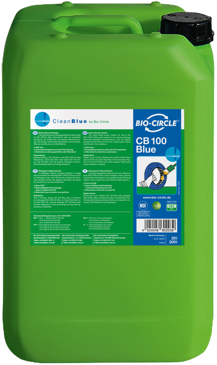 Schaumarmer und phosphatfreier CB 100 Blue | Bio-Circle EN