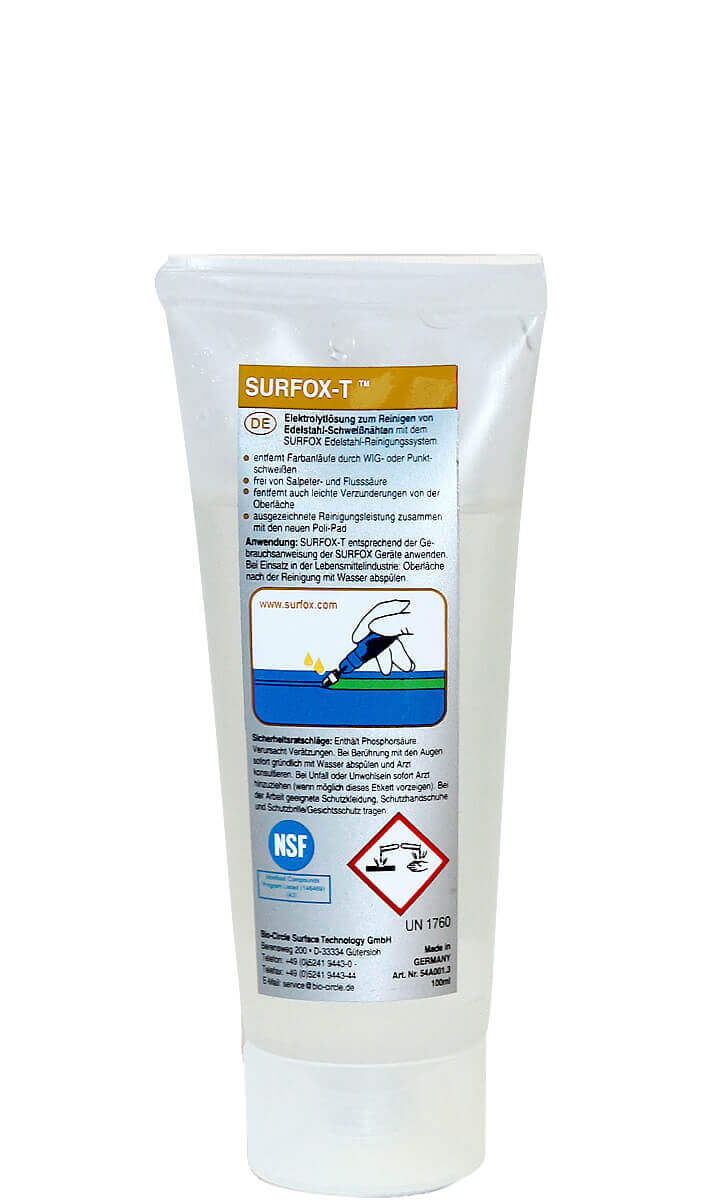 SURFOX-T-Elektrolyt - unkomplizierte Reinigung & Entfettung | Bio-Circle EN